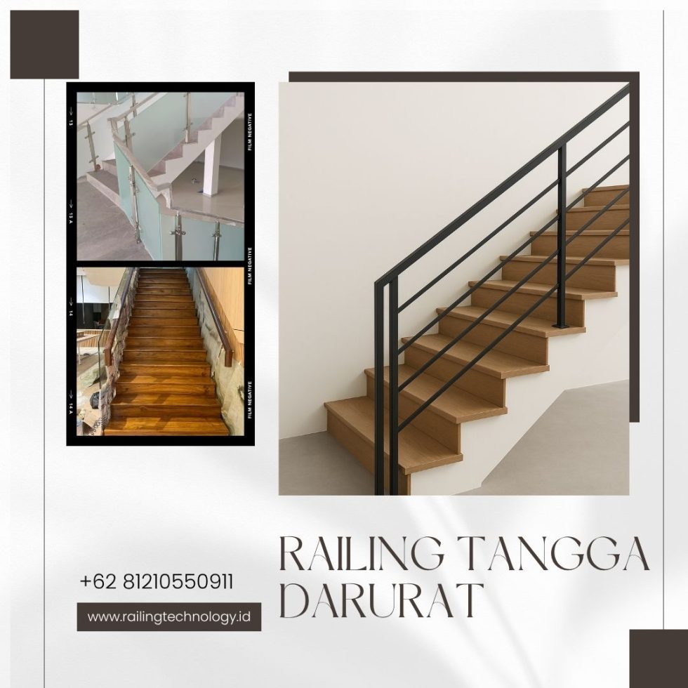 Railing Tangga Darurat Gedung Jakarta Barat - Railing Technology