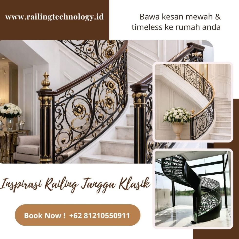 Inspirasi Railing Tangga Klasik Cengkareng JakBar - Railing Technology