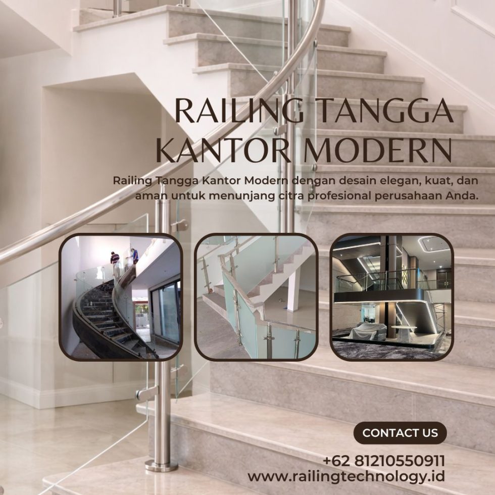 Railing Tangga Kantor Modern Jakarta Barat - Railing Technology