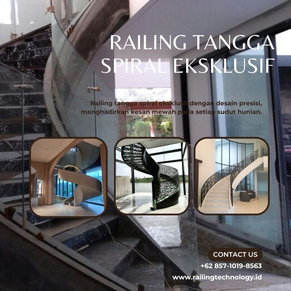Railing Tangga Spiral Eksklusif Joglo JakBar - Railing Technology