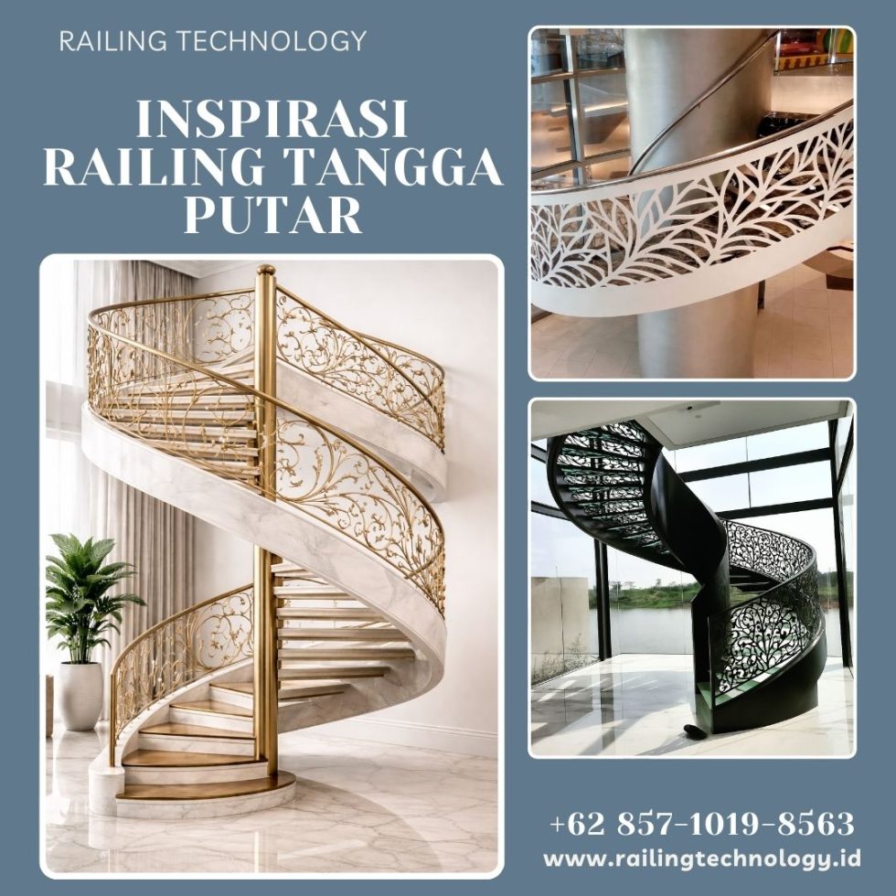 Inspirasi Railing Tangga Putar Cengkareng JakBar - Railing Technology