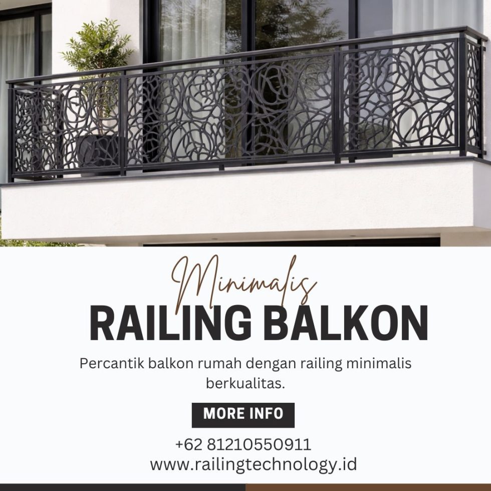 Railing Balkon Model Minimalis Kalideres JakBar - Railing Technology