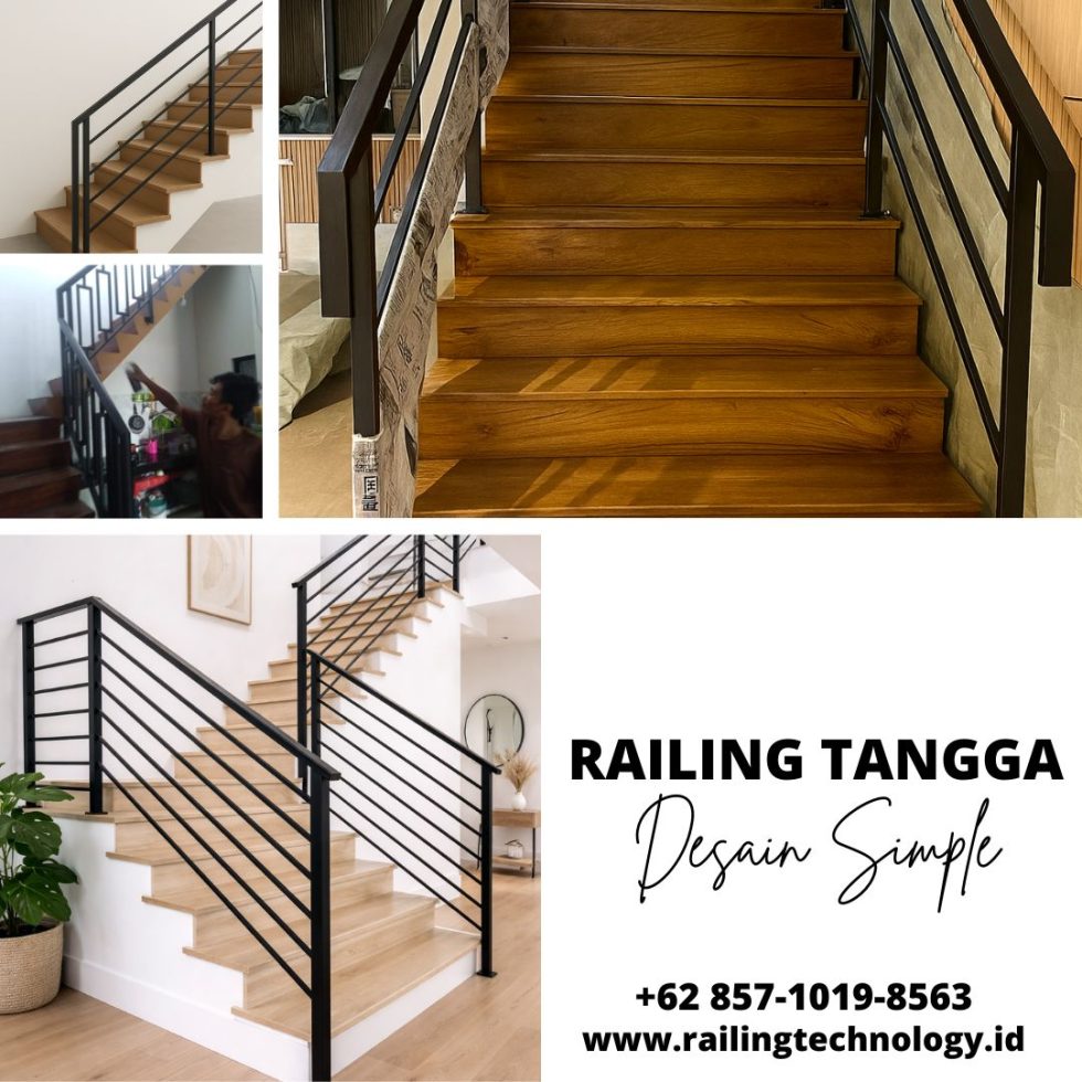 Railing Tangga Desain Simple Semanan JakBar - Railing Technology